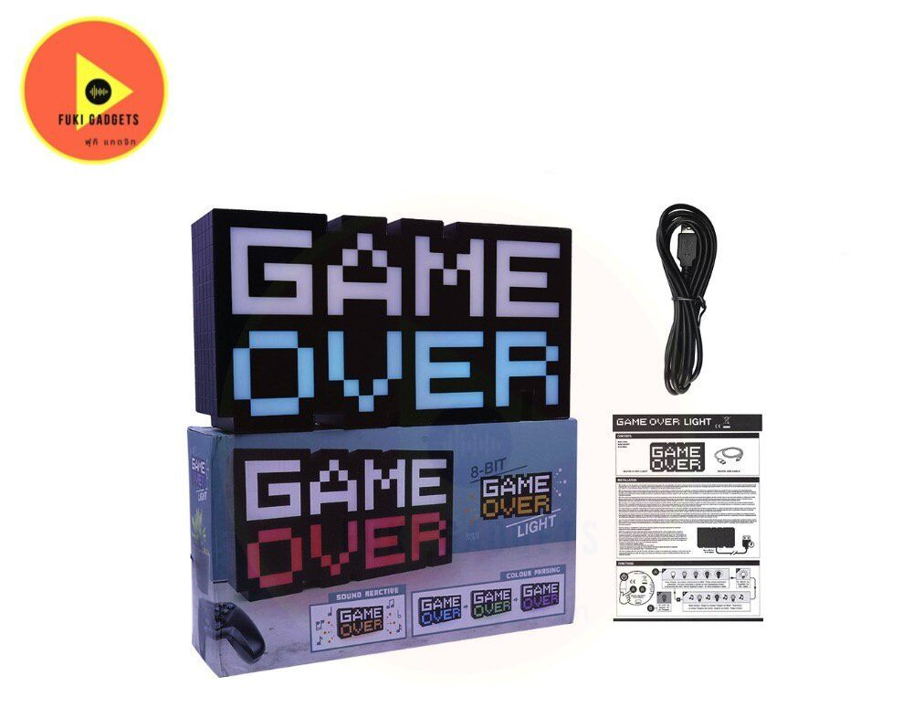 !!3MAR!! ไฟ LED ตกแต่งวางโต๊ะรูป 8bit GAME OVER | Lazada.co.th