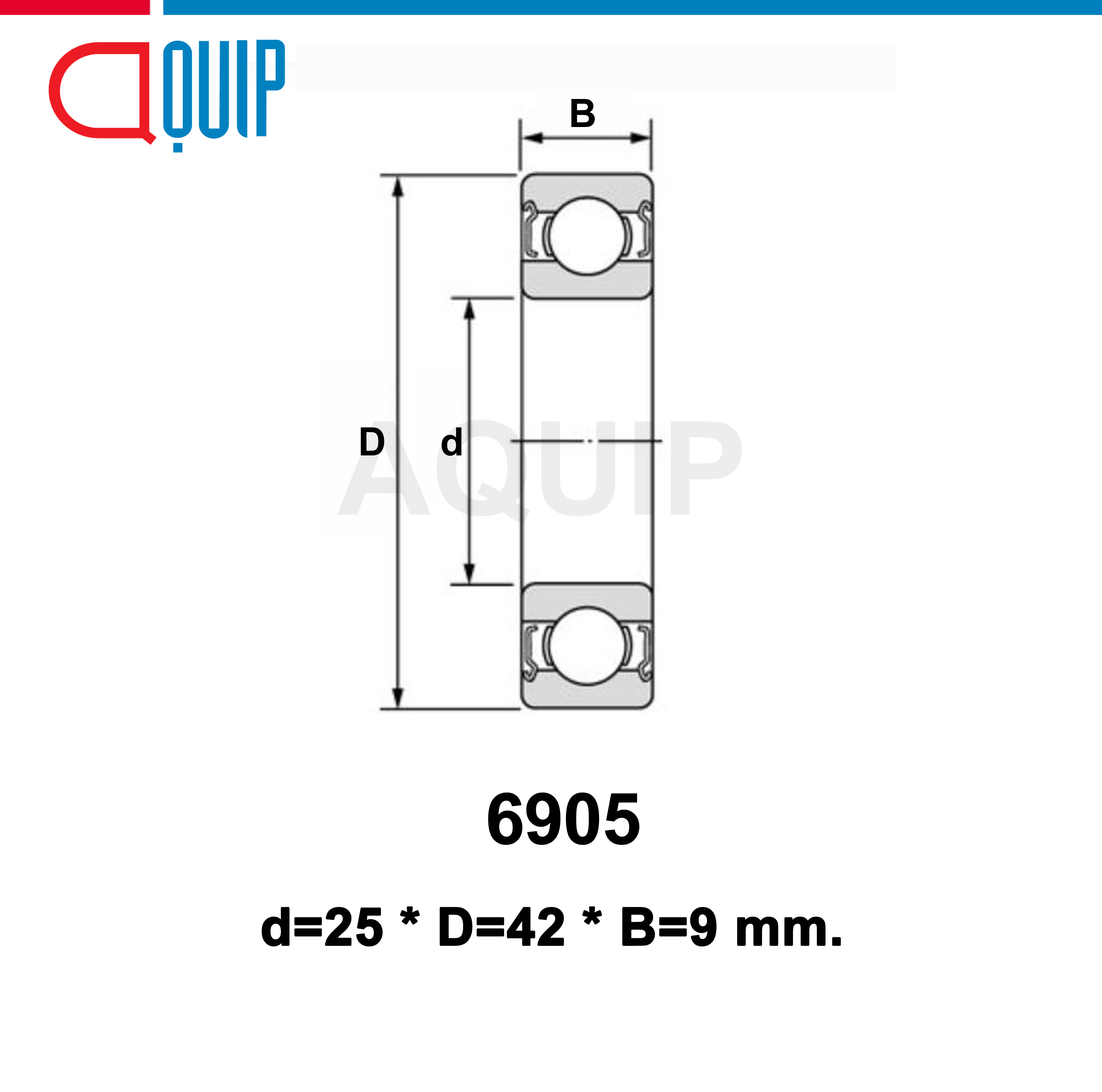 6905 SBC ตลับลูกปืนเม็ดกลมร่องลึก แบบไม่มีฝา 6905 OPEN ( Deep Groove ...