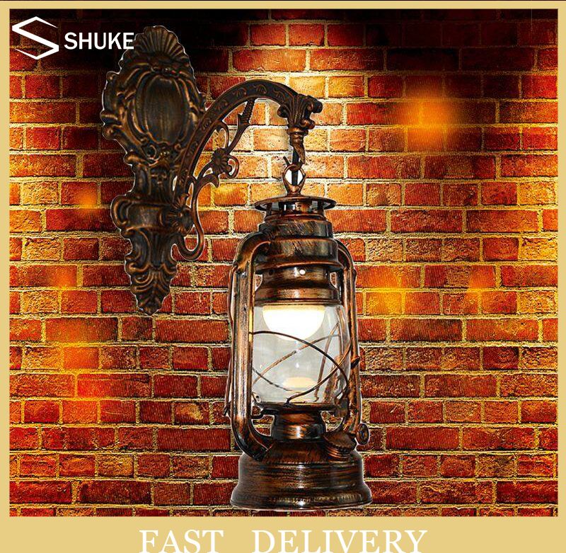 Vintage LED Wall Lamp Retro Barn Lamp Kerosene Wall Lamp Antique ...