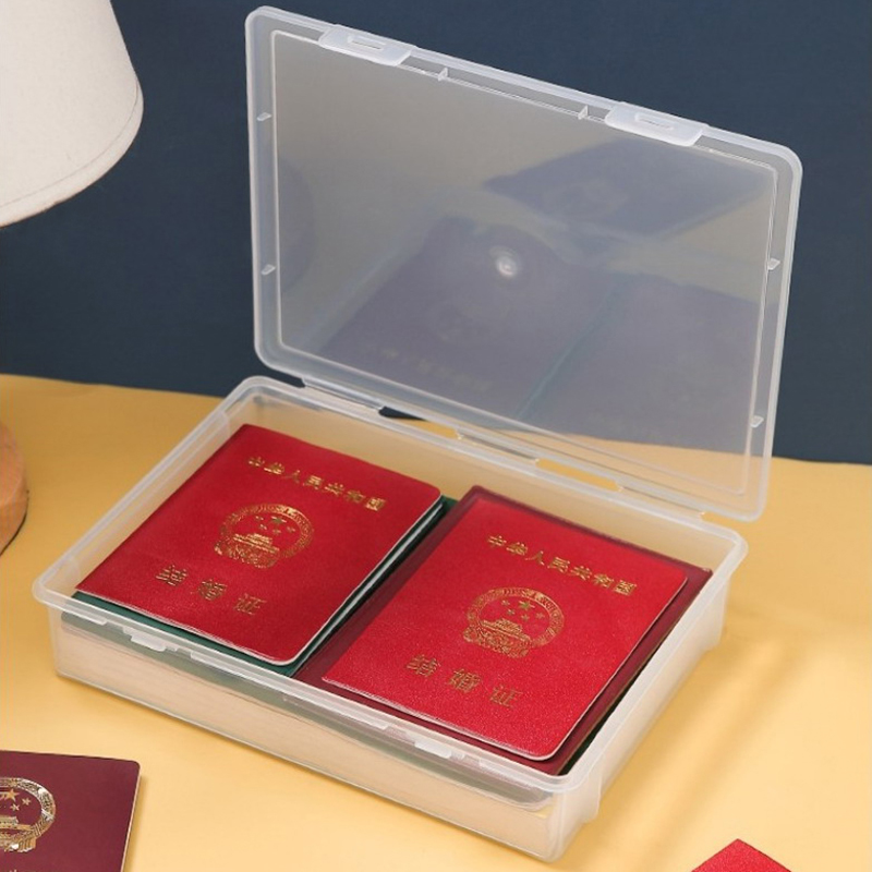 Plastic File Storage Box Organization Transparent Square Storage Box A4 ...