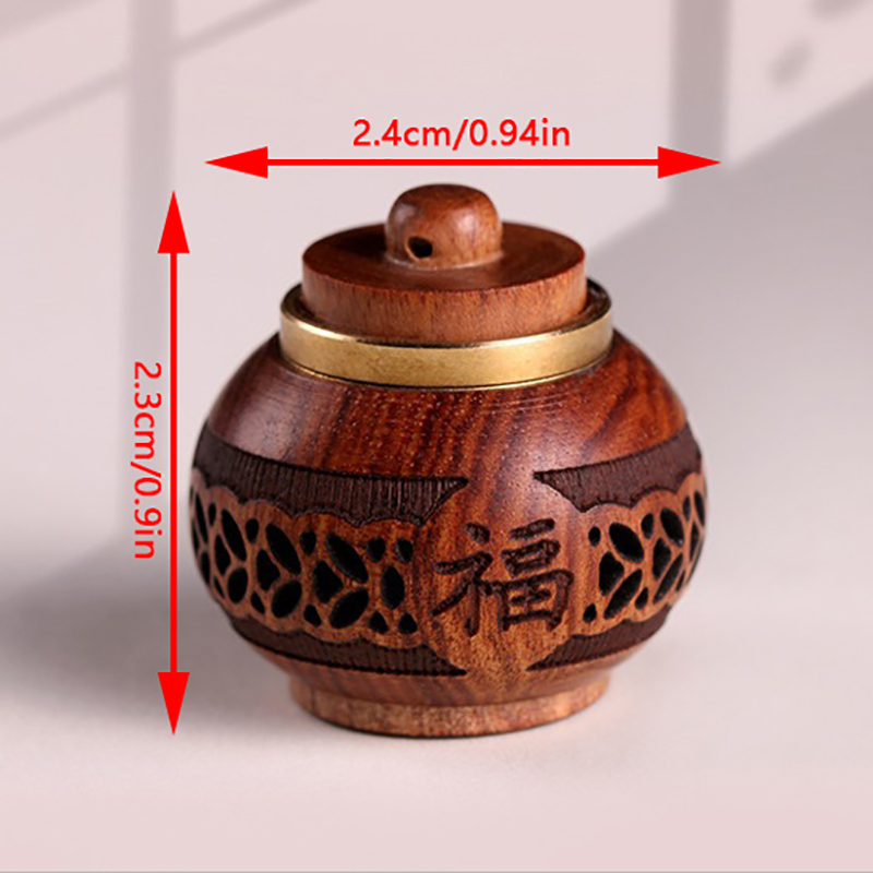 Wood Perfume Bottle Incense Expanding Mini Sandalwood Portable Sealed ...
