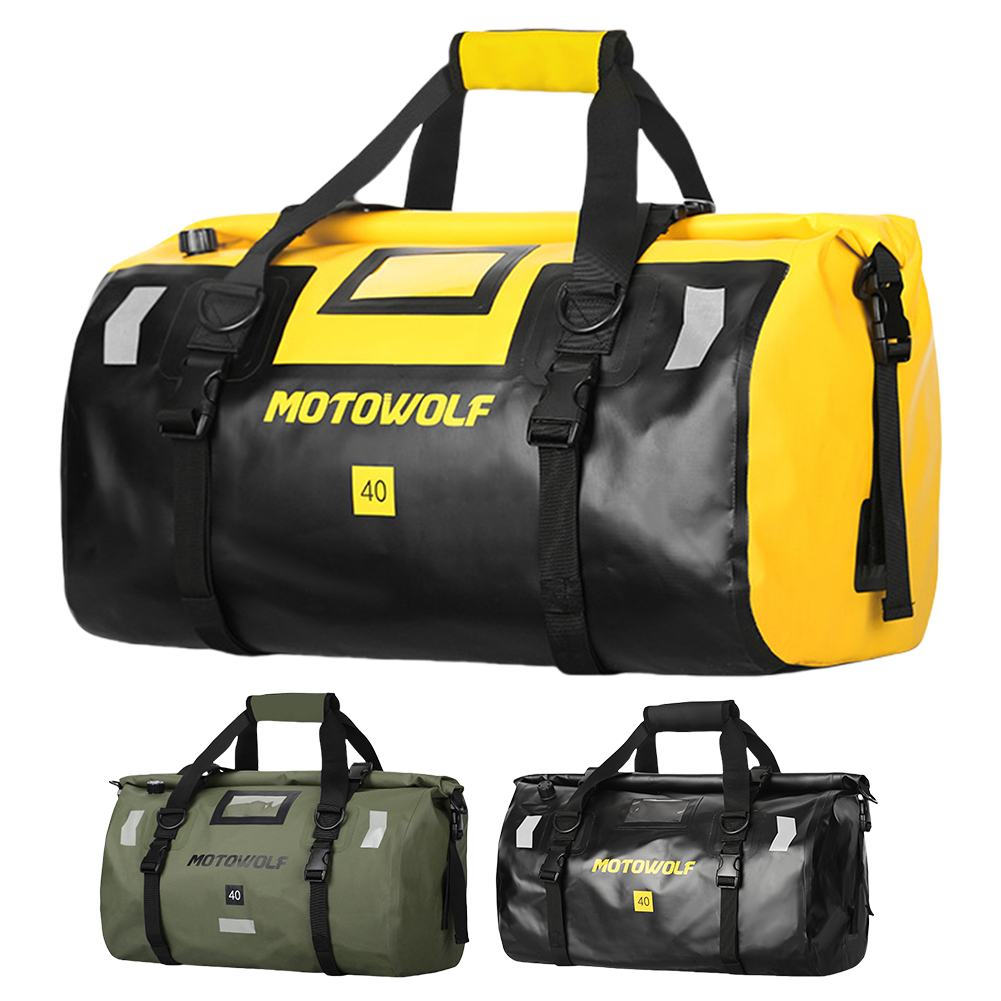 Motorcycle Waterproof Tail Bag Back Seat Bags 40L Motorcycle Seat Bag ...
