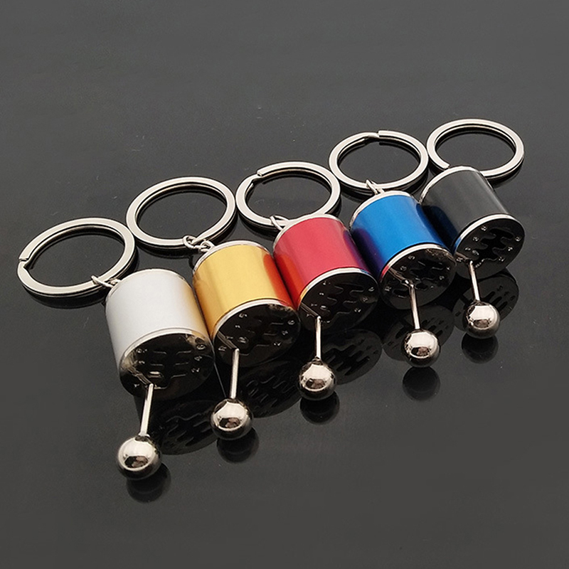 1Pc Car Keychain Gear Knob Free Shift Gear Box Metal Gear Stick ...