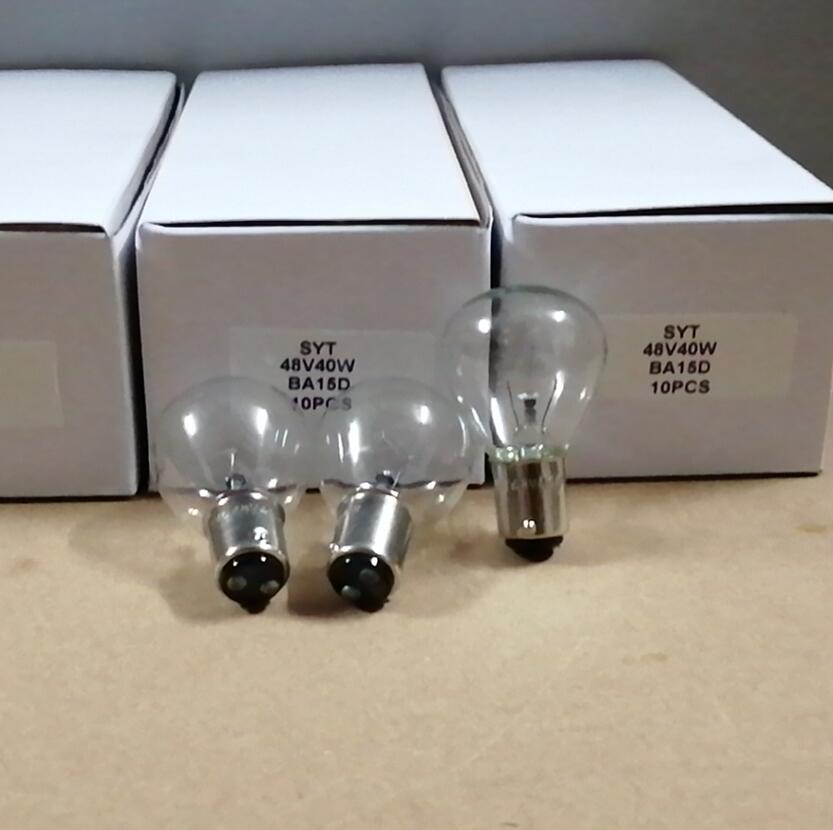 10Pcs/Lot/Box BA15D 48V 56V 40W Beacon lamp bulb Beacon light Warning ...