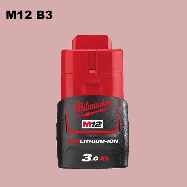 MILWAUKEE M12 B2 / M12 B3 2.0AH / 3.0AH Red Lithium-Ion Compact Battery ...