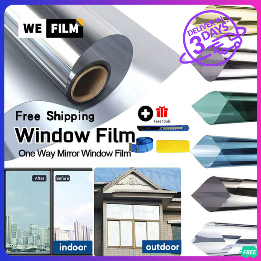 WEFILM Tinted Film for Windows Home One Way Mirror Window Tinted Film ...
