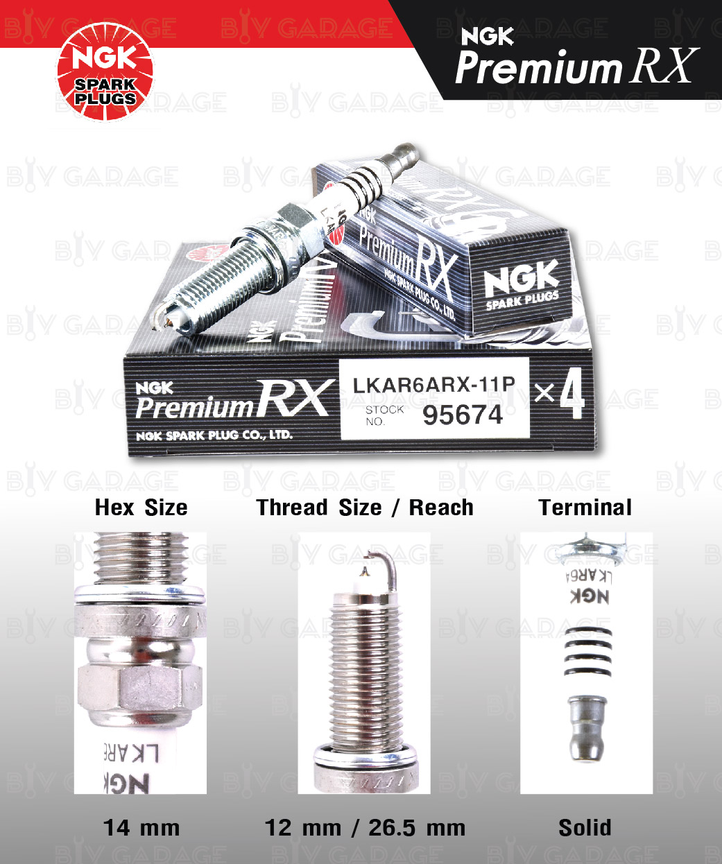 NGK หัวเทียน Premium RX ขั้ว Ruthenium【 LKAR6ARX-11P 】4 หัว ใช้สำหรับ Nissan Teana J32 แทน ...
