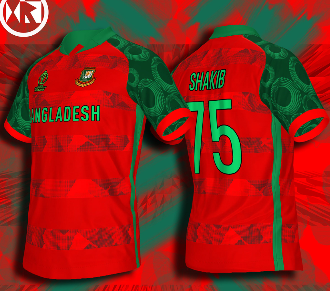 red color -Concept Away Jersey for Bangladesh Cricket Team | Lazada