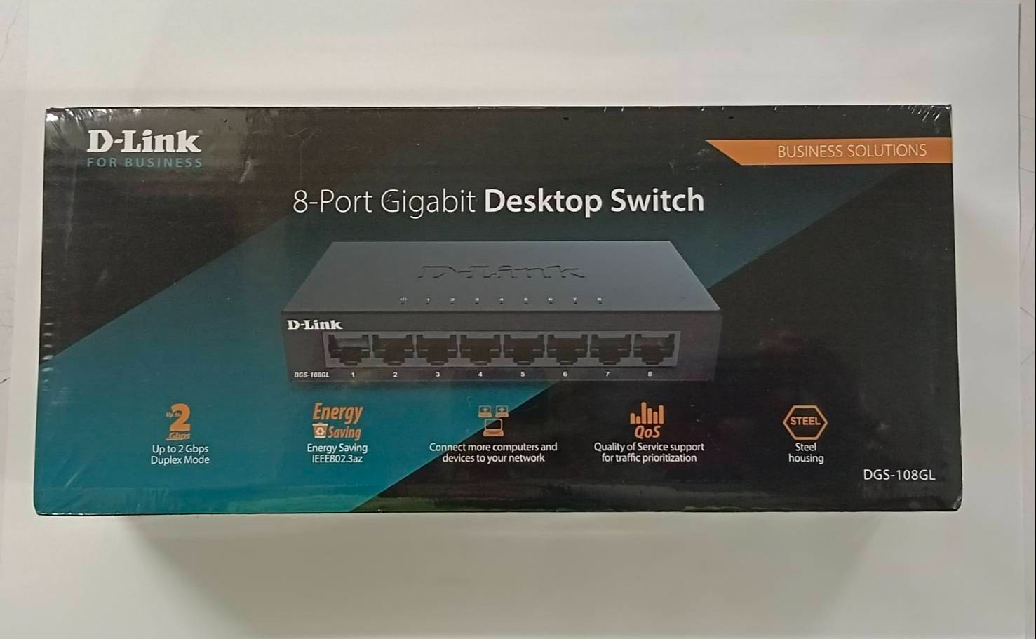 D-LINK DGS-108GL Gigabit Switching Hub 8 Port D-LINK DGS-108GL (5'') Desktop Switch 10/100/1000 ...