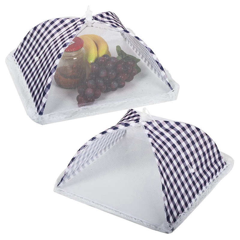 2 Pcs Foldable Mesh Food Bell Cover Pop-Up Food Cover Anti-Flies ...
