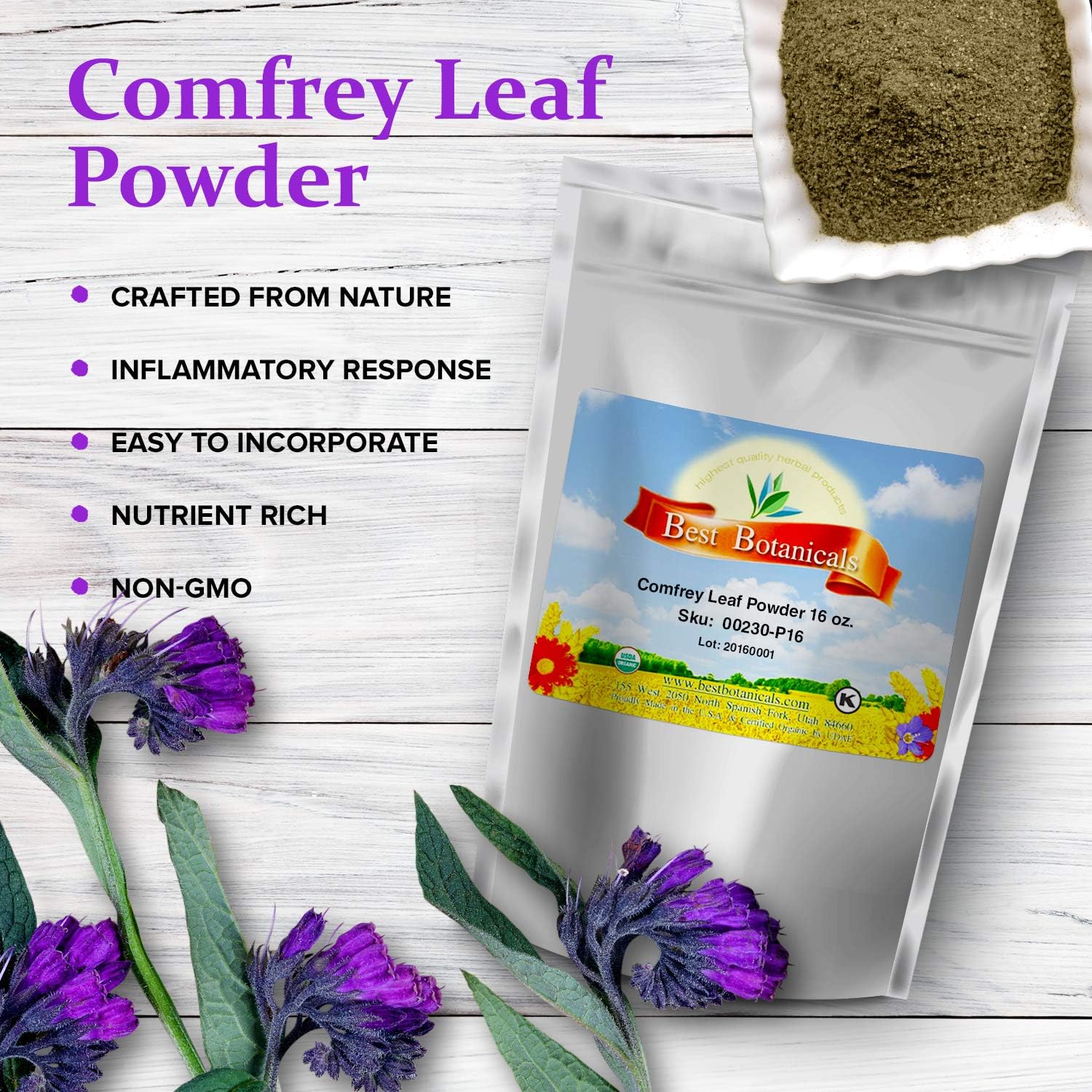 Best Botanicals Comfrey Leaf Powder 16 oz. | Daraz.pk