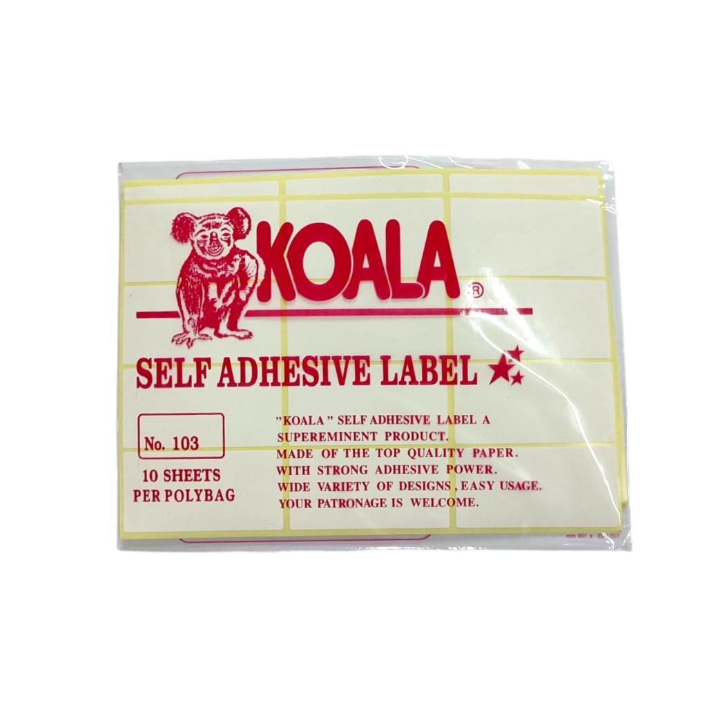 Label Stiker Harga Koala No 103 dan 112 isi 10 Lembar Label Undangan ...