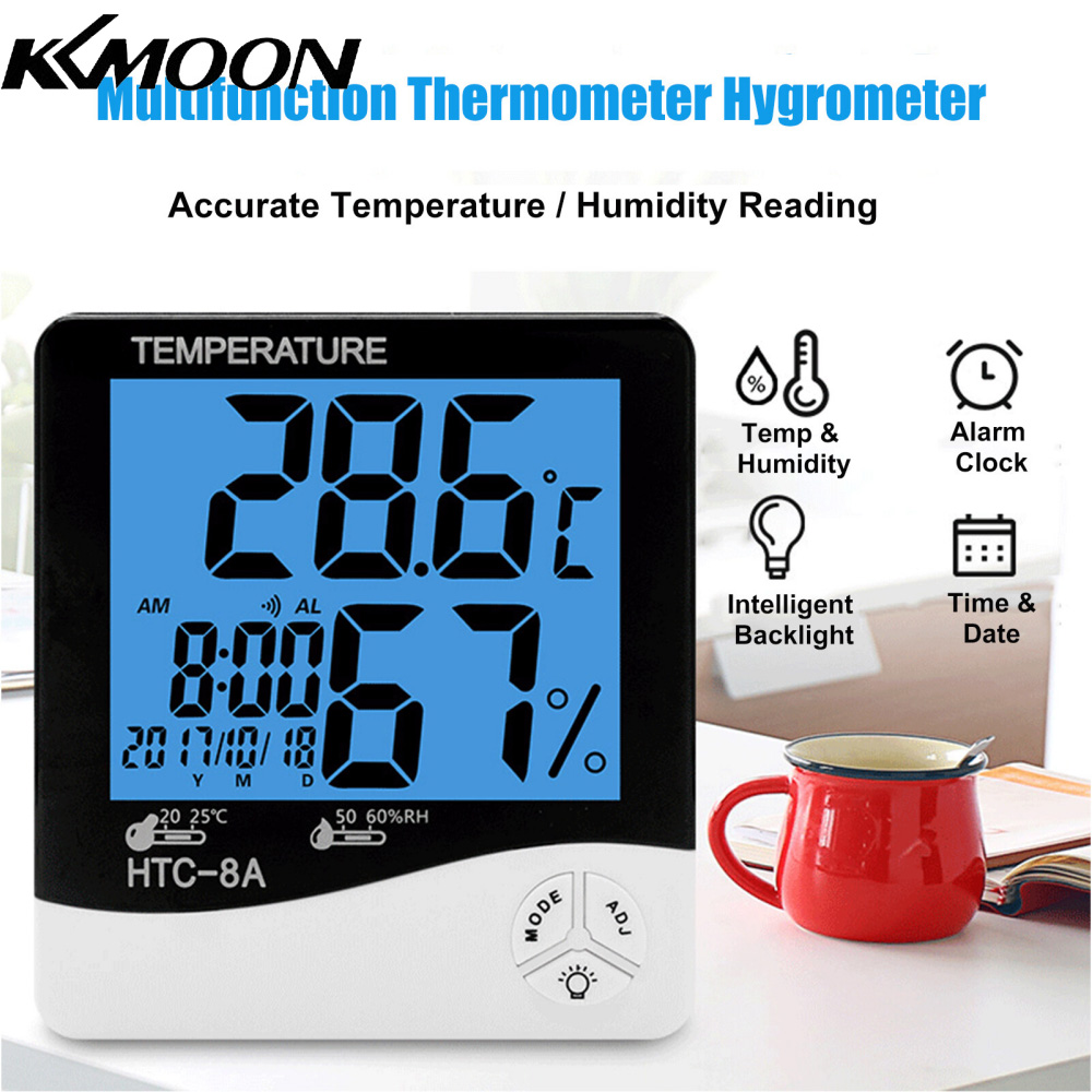 Digital Hygrometer Thermometer Indoor Temperature Monitor Humidity ...