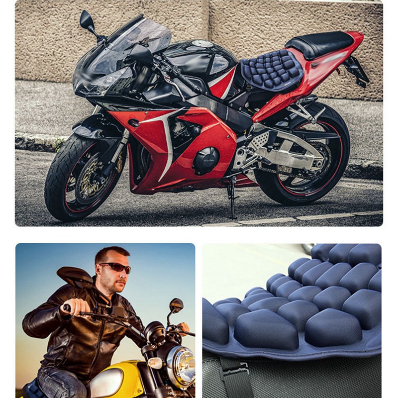 Universal Motorcycle Seat Cushion Cover 3D Hand Press Inflatable Air ...