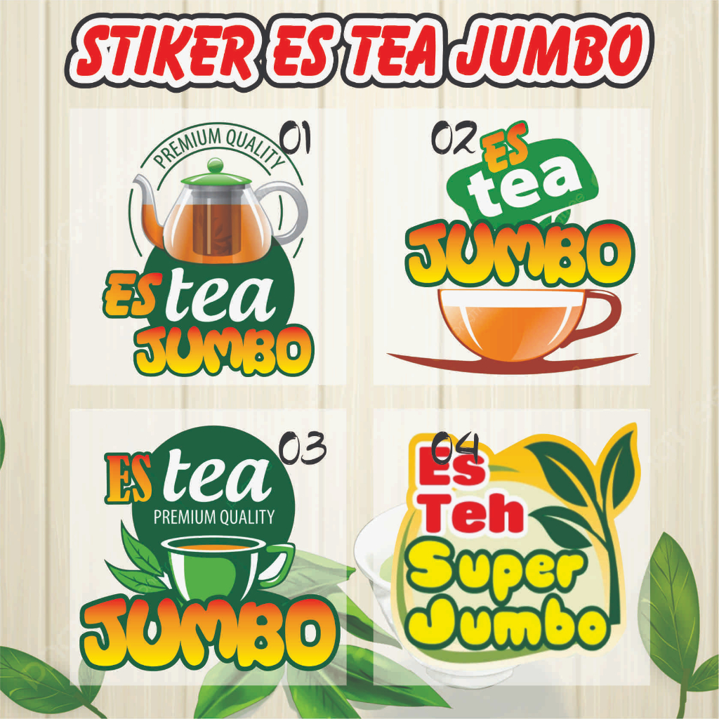 STIKER TRASPARAN ES TEH JUMBO (90 PCS ) | Lazada Indonesia