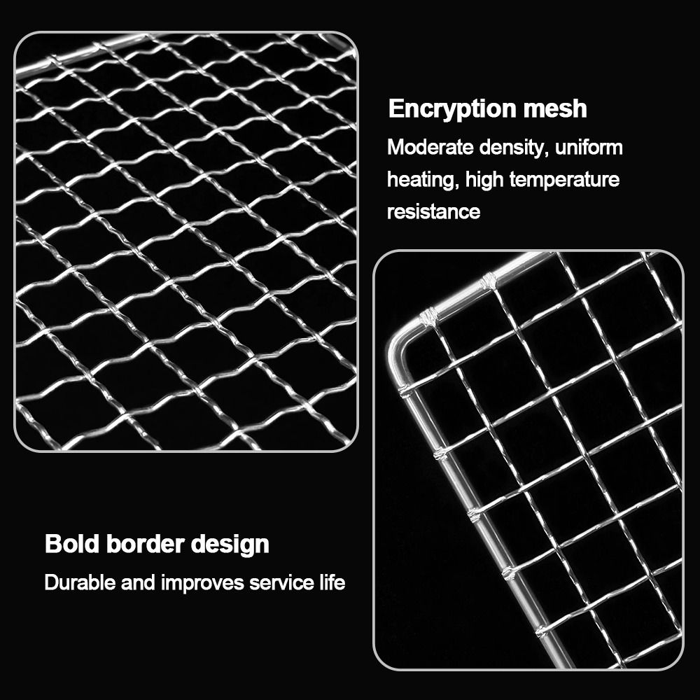 New Stainless Steel Grill Racks Reusable Square Barbecue Net Nonstick ...