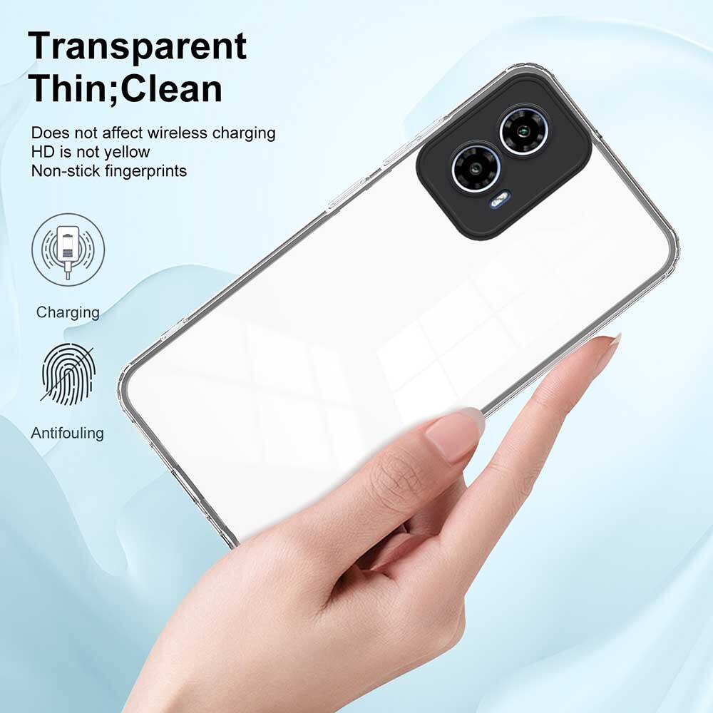 tzmar for Motorola G34 5G Case Frame transparent shell TPU 3 in 1 Back ...