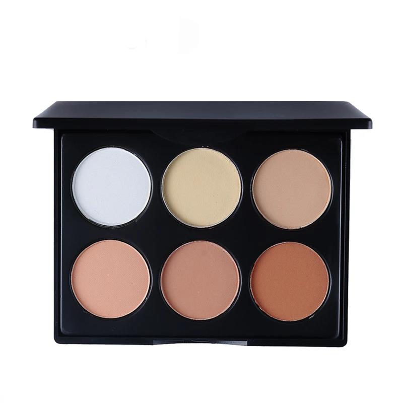 New 6 Colors Face Highlighter Powder Palette Corrector Concealer Powder ...