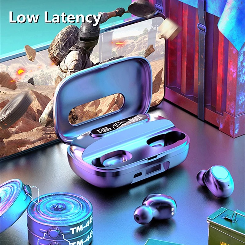 M9 TWS Bluetooth 5.2 Earphones Wireless Headphones Gaming Headset ...