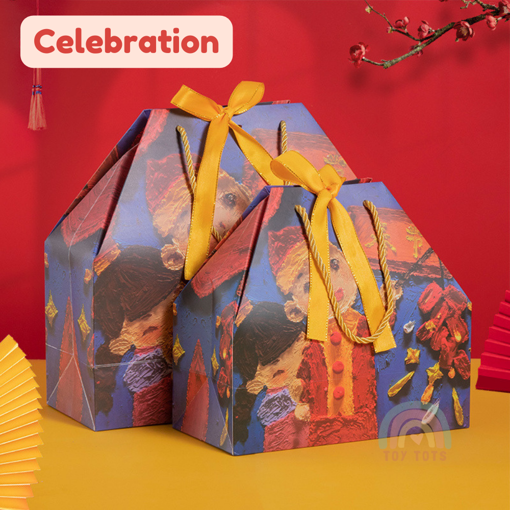 CNY GIFT BOX 🍭 Chinese New Year 2024 Paper Bag Dragon Packaging ...