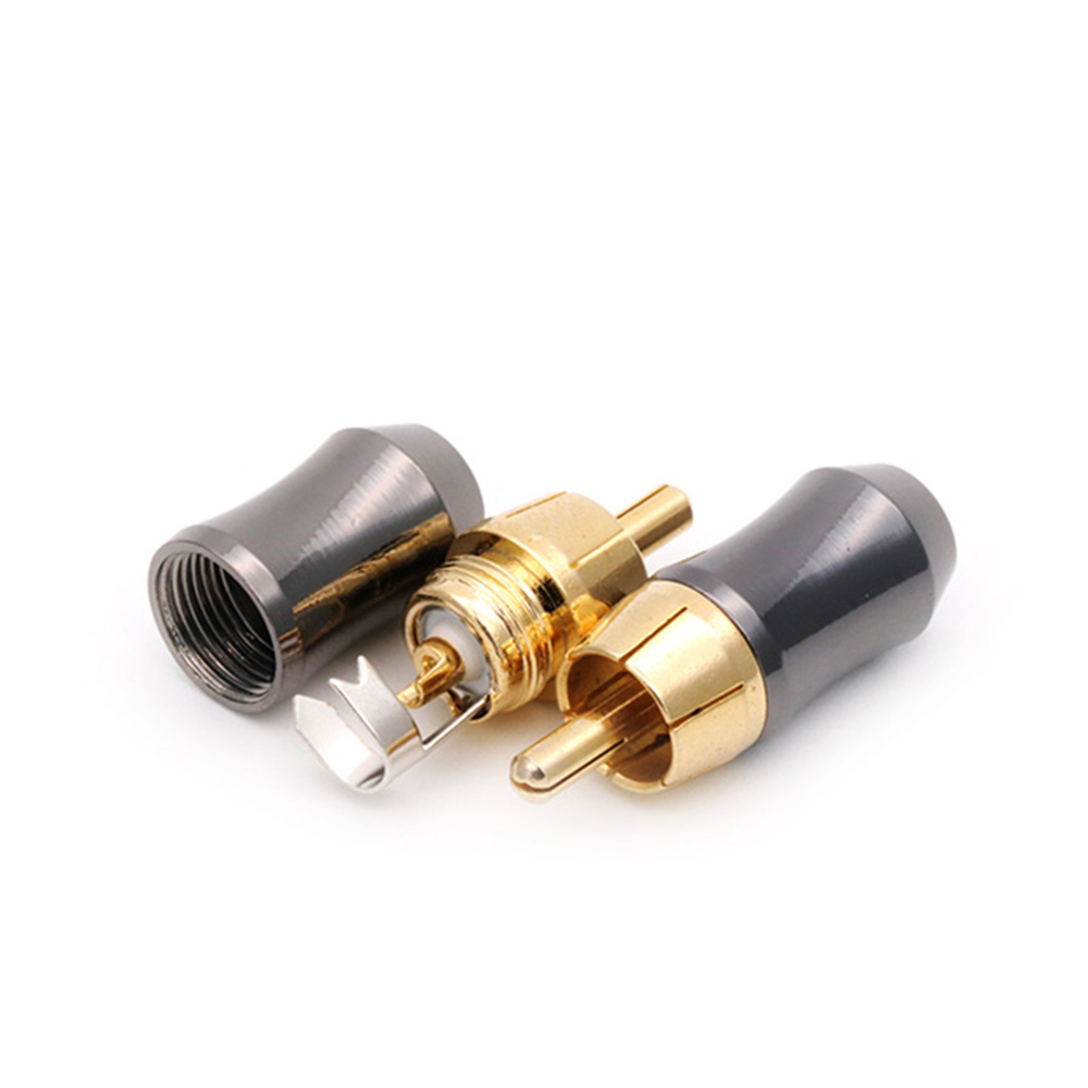1pc Speaker Audio Output/input Adapter Plug Earphone Connector Jack Luxury Soldering Rca Plug ...