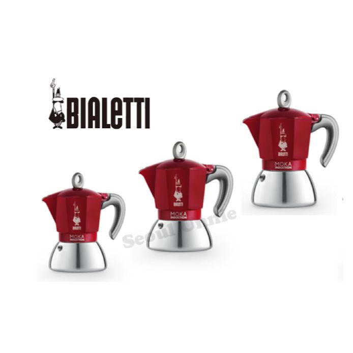 Bialetti New Moka Induction Bi-Layer Red 3 Sizes, 2Cup, 4Cup, 6Cup, Coffee Maker | Lazada Singapore