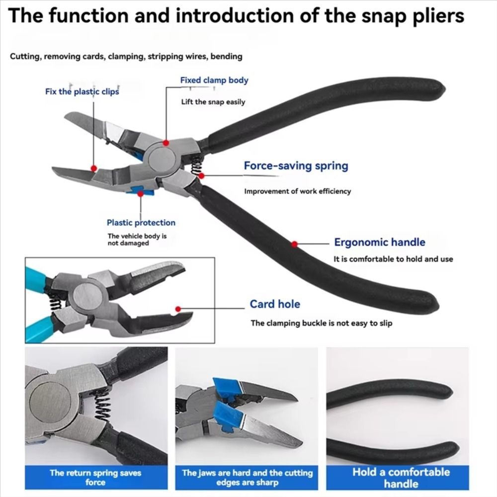 Tool Non-Slip Design Panel Clip Pliers Fastener Plier Ergonomic Handle ...