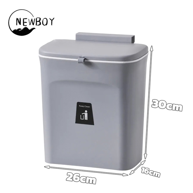 (In stock SG) Kitchen garbage can sliding cover garbage can storage ...