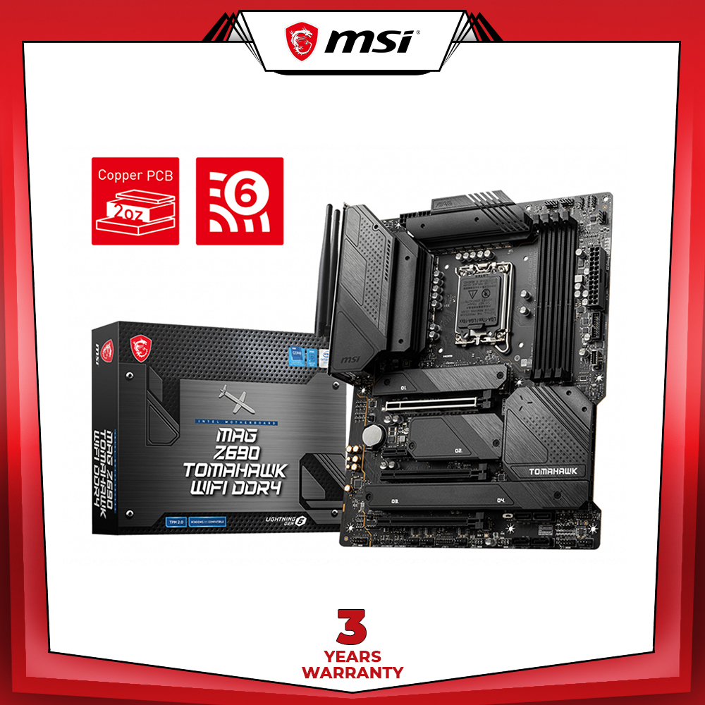 MSI MAG Z690 TOMAHAWK WIFI DDR4 ATX Motherboard, Intel® Z690 Chipset ...