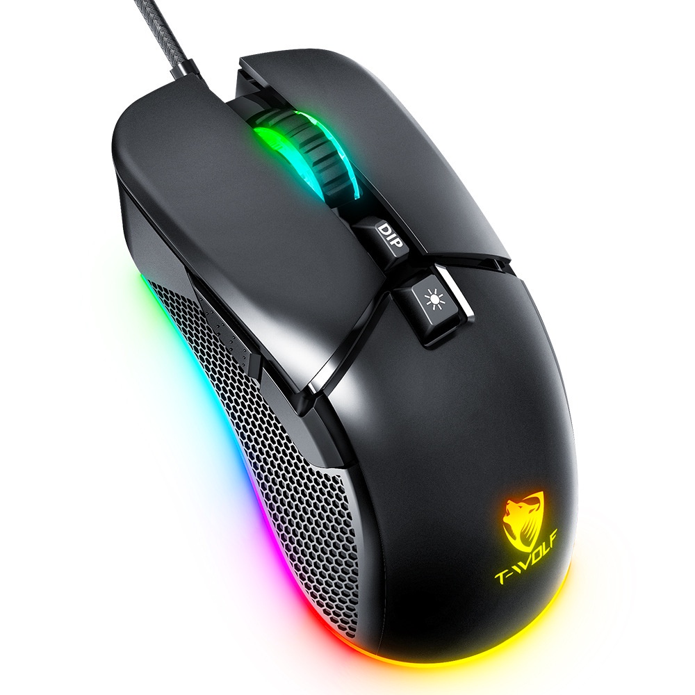 T-WOLF G590 RGB GAMING MOUSE 7200DPI USB GAMING MOUSE | Lazada