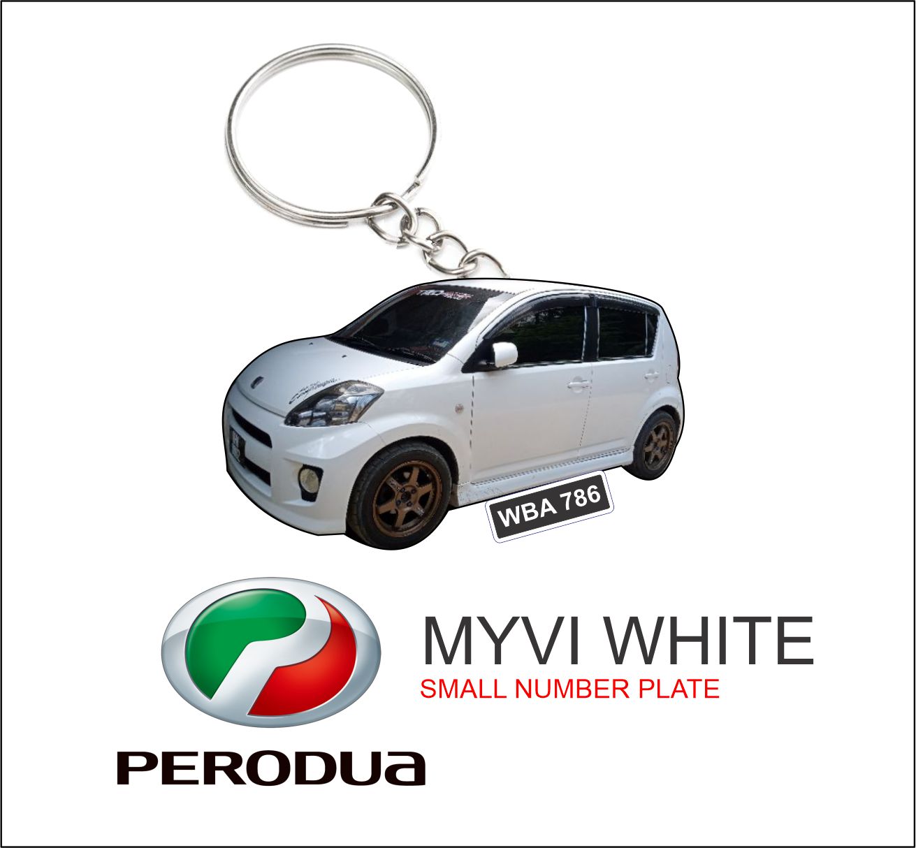 Custom Passo myvi perodua Toyota keychain 2d | Lazada