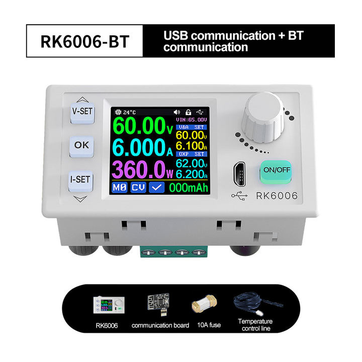 diymore หน้าจอหมุน 360 °จอแสดงผลดิจิตอลปรับ DC แหล่งจ่ายไฟควบคุม RK6006 ...