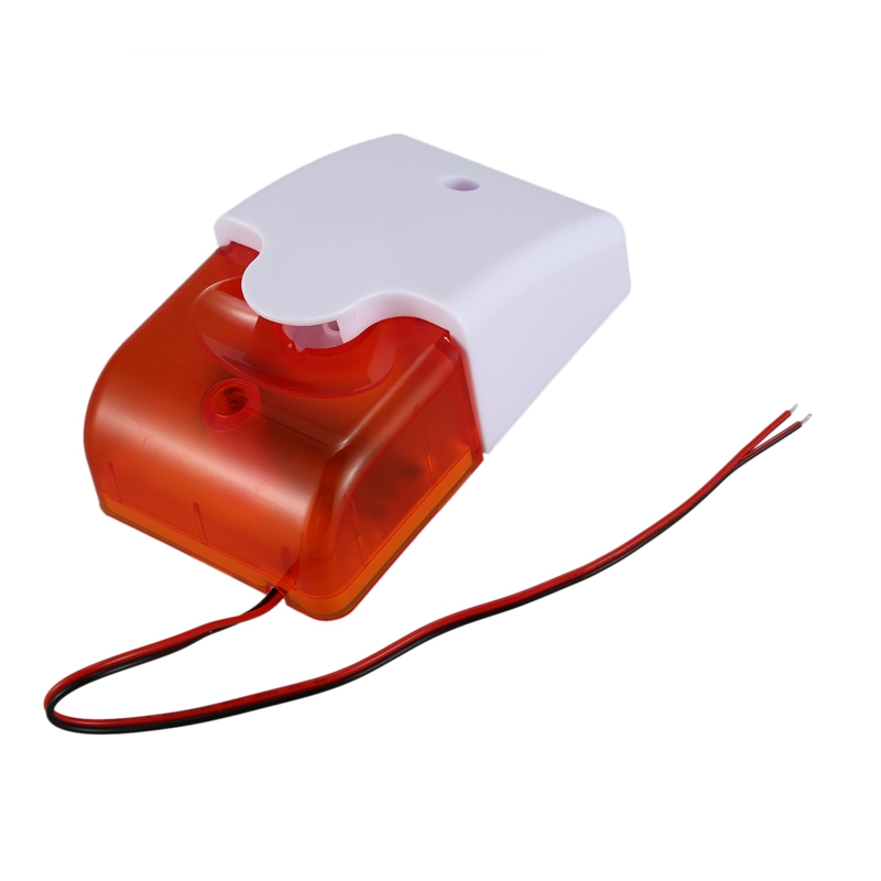 Mini Wired Strobe Warning Siren Durable Dc 12V Sound Alarm Flashing ...