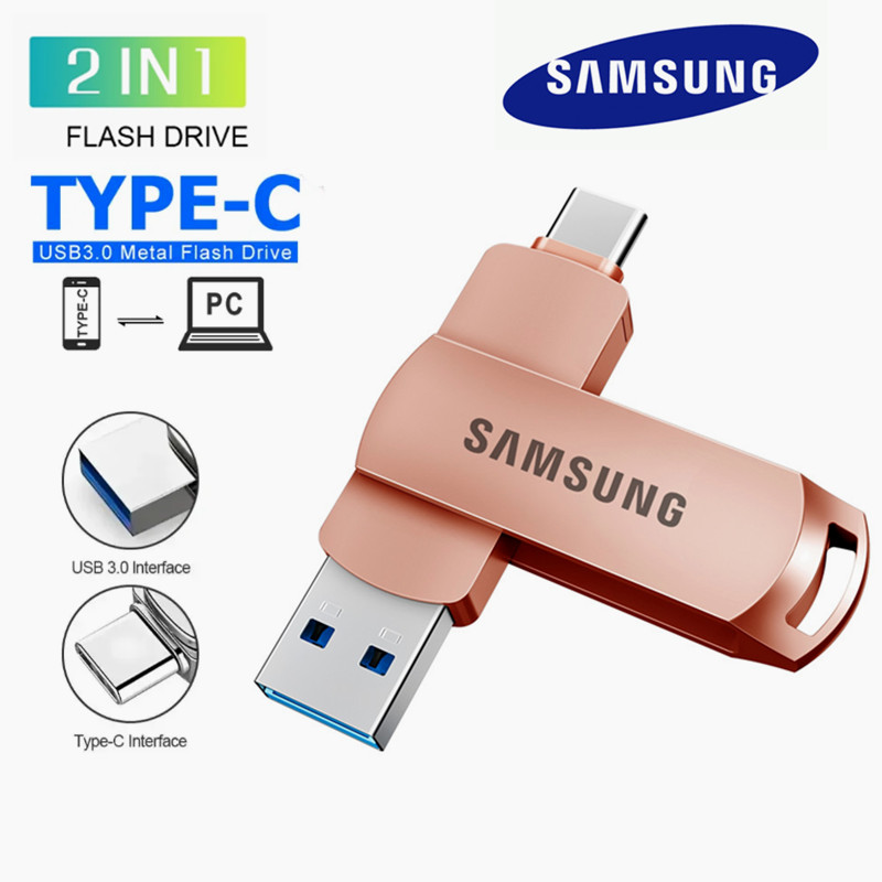 SAMSUNG OTG TYPE-C USB Flash Drive 1TB 2TB USB3.0 Pen Drive Waterproof ...
