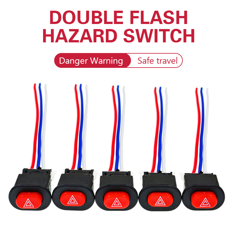Motorcycle Double Flash Switch Hazard Light Switch Button Flash Warning ...
