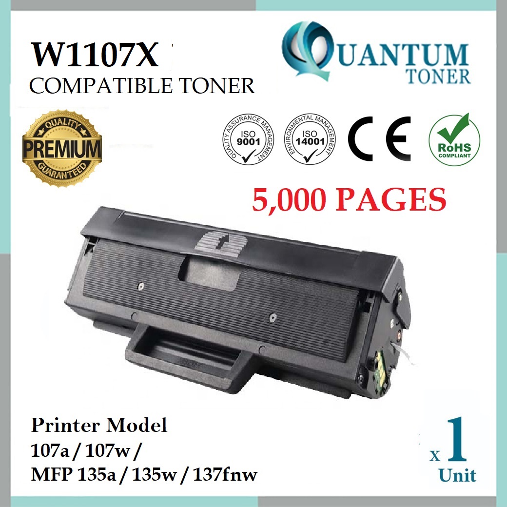 Compatible 107X W1107X 5000 Page Yield Laser Toner Cartridge for HP ...