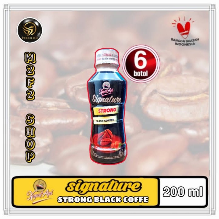 Kopi Kapal Api Signature STRONG Black Coffee Botol Pet - 200 ml ...