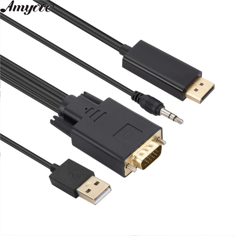 Vga To Displayport Cable Video Adapter Line Support 1080p Full Hd Vga ...