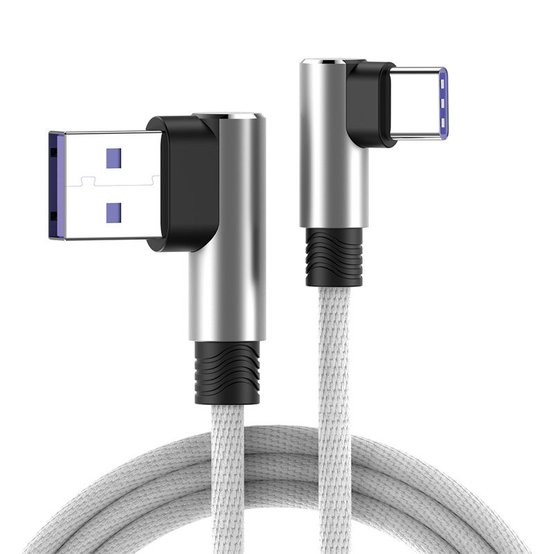 90 Degree 7A 100W USB Type C Cable 100W Fast Charging Wire For OPPO ...