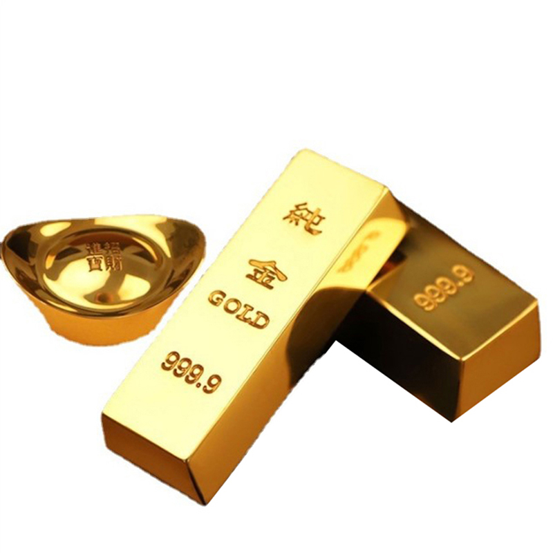 Pure copper imitation gold bar fake gold bar ingot brass solid props ...
