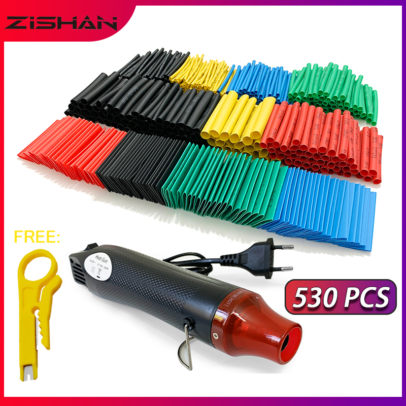 127-530pcs Heat Shrink 2:1 Shrinkable Wire Shrinking Wrap Tubing Wire ...