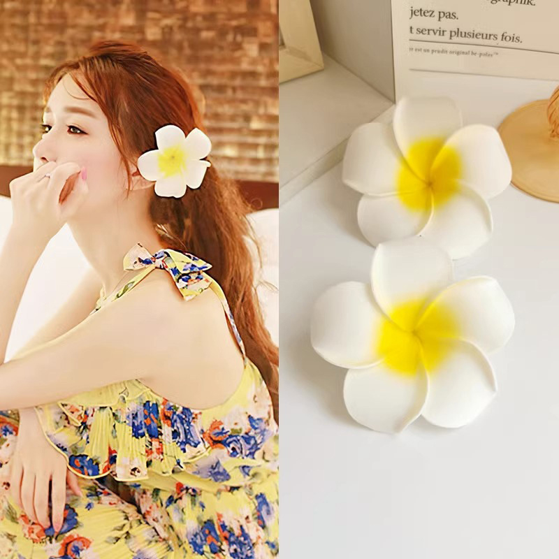 Plumeria Flower Hair Clips For Women Girls Hairpins Egg Flower Sweet ...