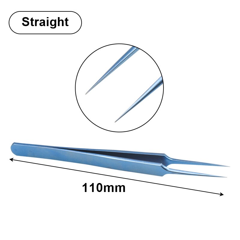 Titanium Alloy Hair Transplant Implanter Forceps Straight Head Curved ...