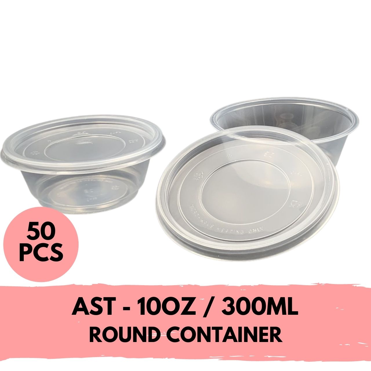 Bekas Makanan Bulat (50pcs) Round Container Bekas Bulat Ast - 10oz ...