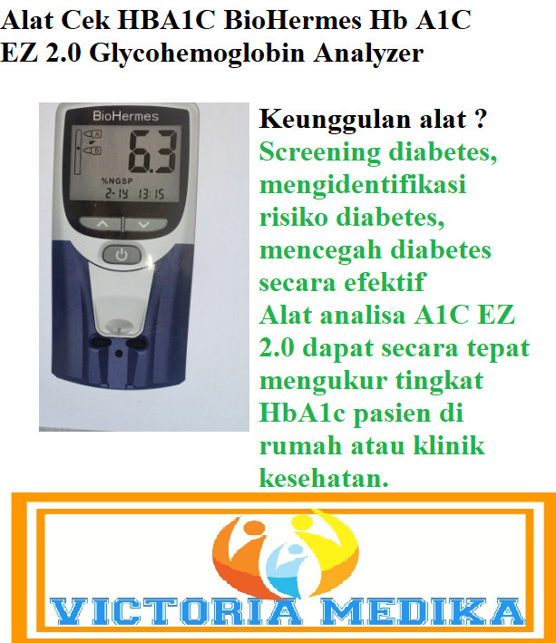 Alat Screening HBA1C/Alat Cek HBA1C Dalam Darah/BioHermes Hb A1C EZ 2 ...