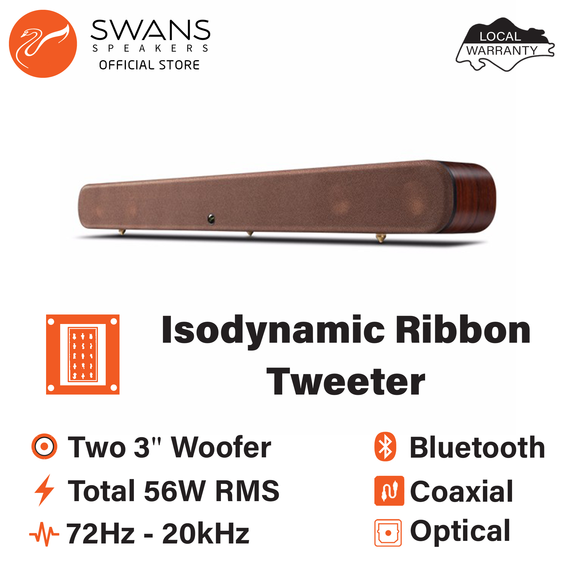 [SG Ready Stock] HiVi Swans Speakers M200-bar M200 Wireless Active ...