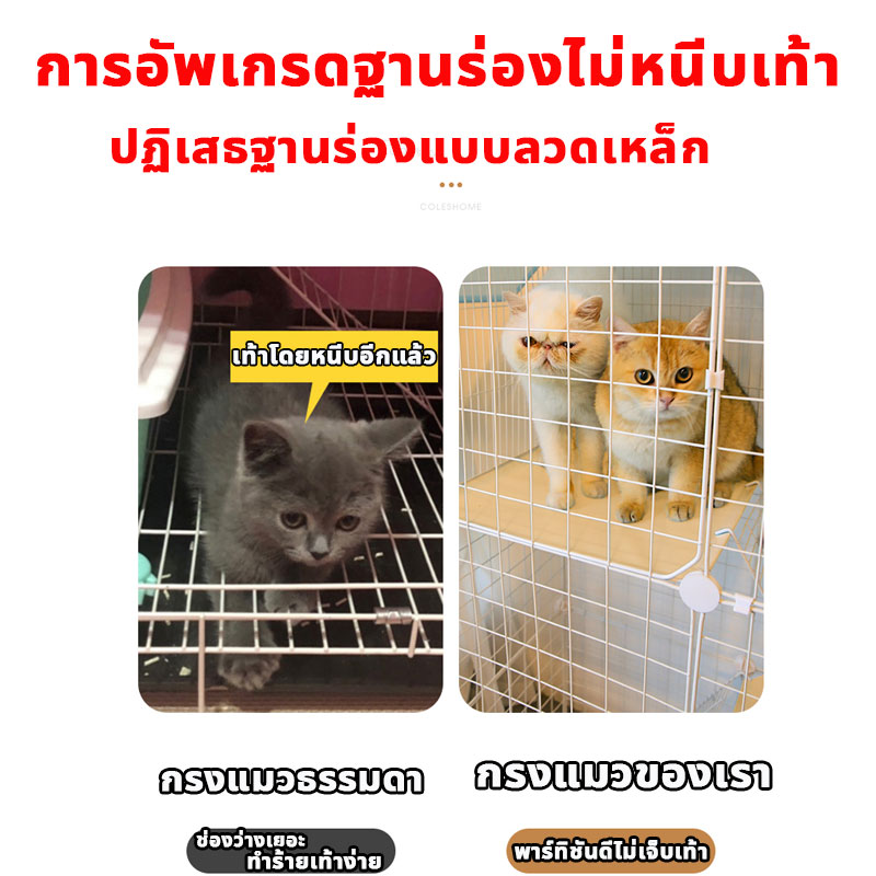 กรงแมวราคาถูกๆ คอกกรงสัตว์เลี้ยง 75*39*73cm DIYออกแบบกรงได้ตามต้องการ ๆ ไม่เป็นสนิม แข็งแรง ไม่ ...