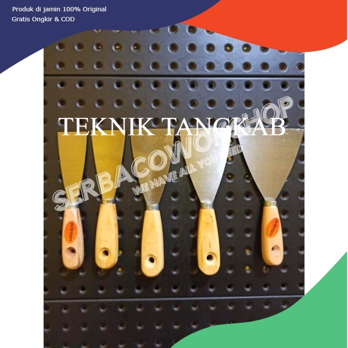 Kape Skrap Gagang Kayu 1.5 2 2.5 3 5 Inch Pengeruk Kerokan Kerukan Cat ...