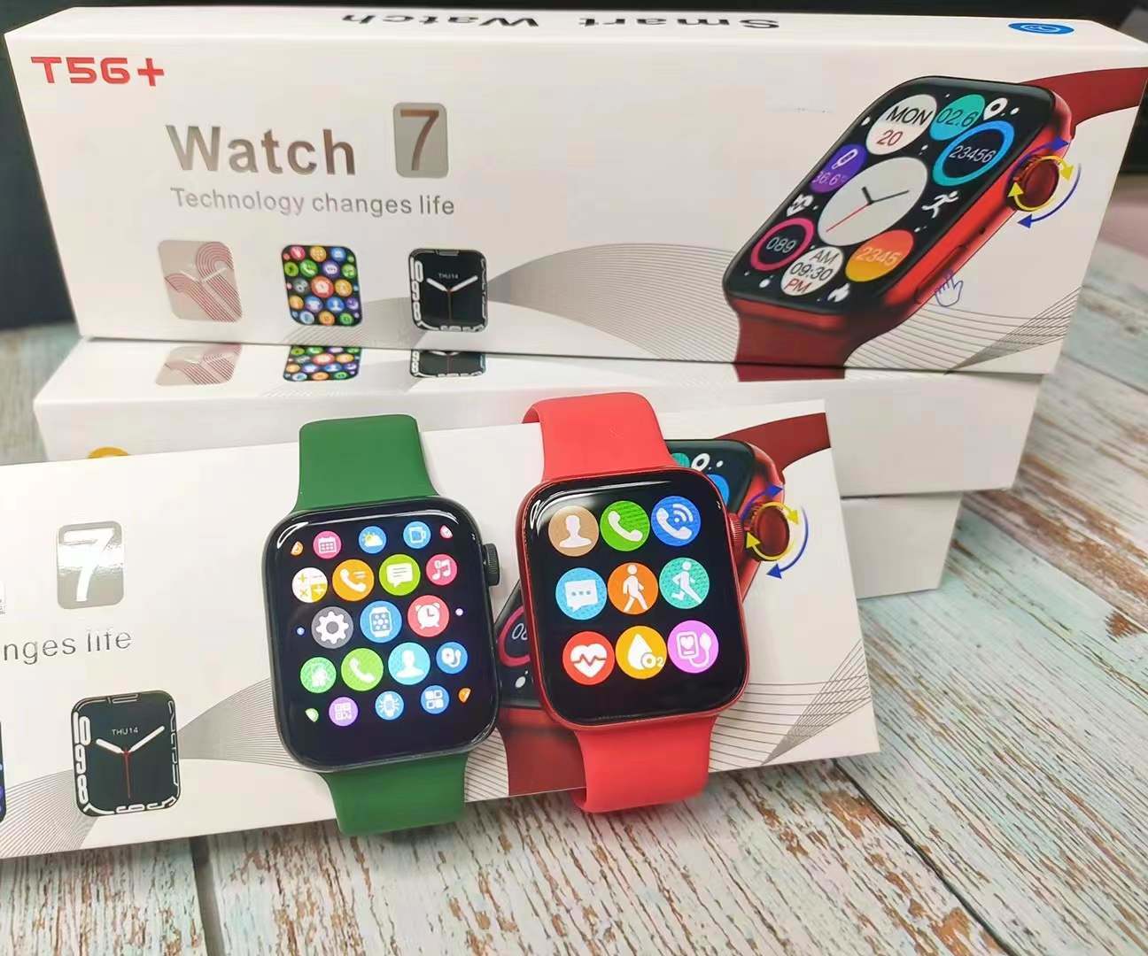 T56+ Series 7 Smart Watch T55 Plus Smart Watch For Men & Women Android & IOS | Daraz.lk