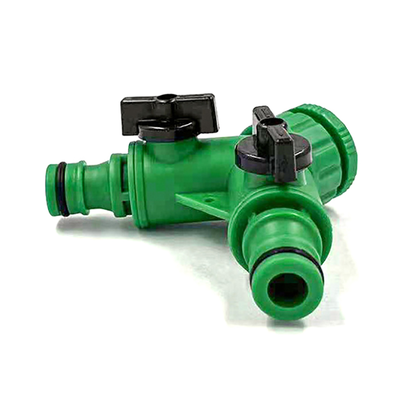 2-Way Garden Tap Water Splitter 1/2" 3/4" Female Thread Y Type Watering ...